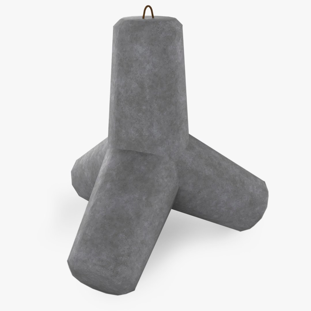 Concrete Tetrapod 3D Model - TurboSquid 2043902