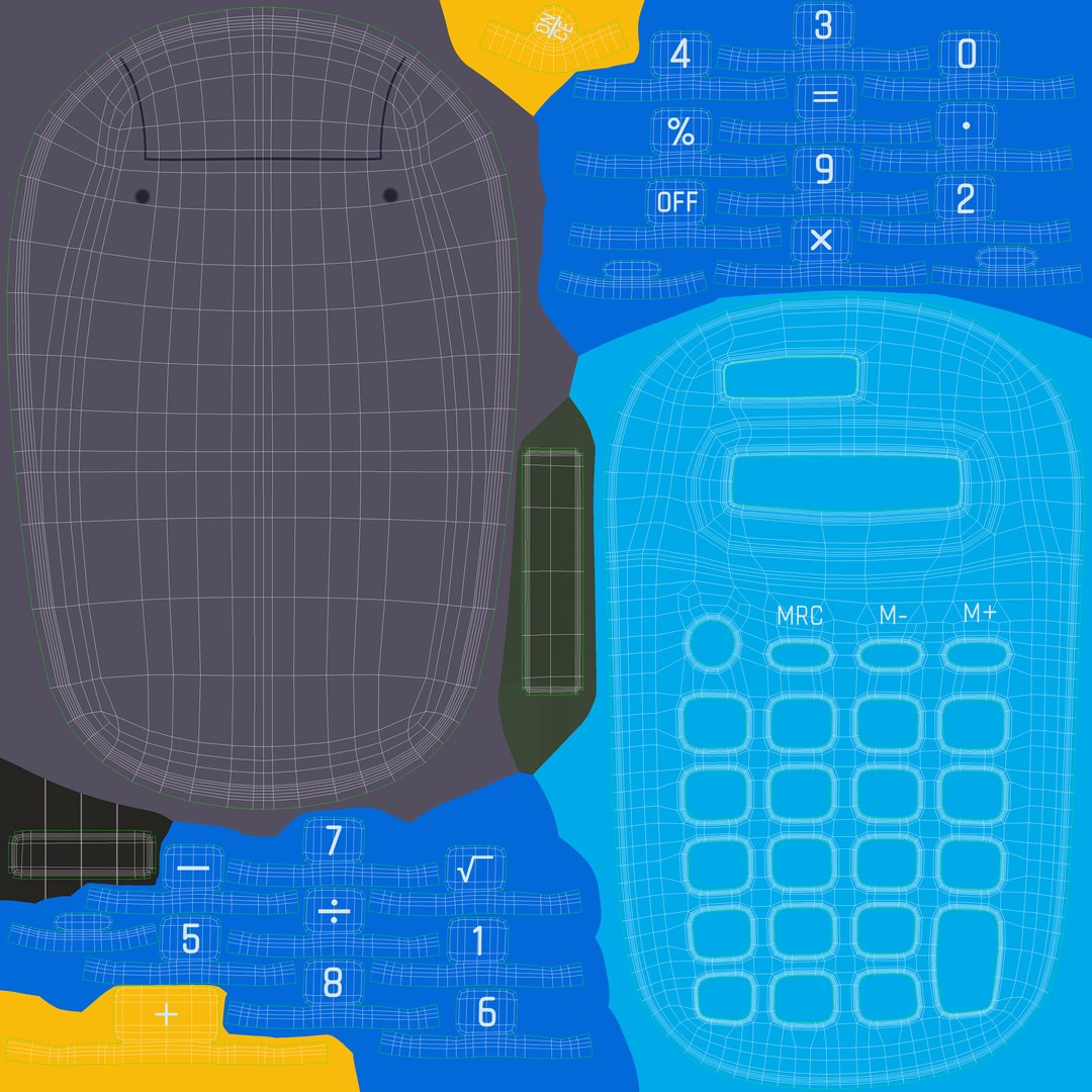 Calculator 2v PBR 3D Model - TurboSquid 2108977
