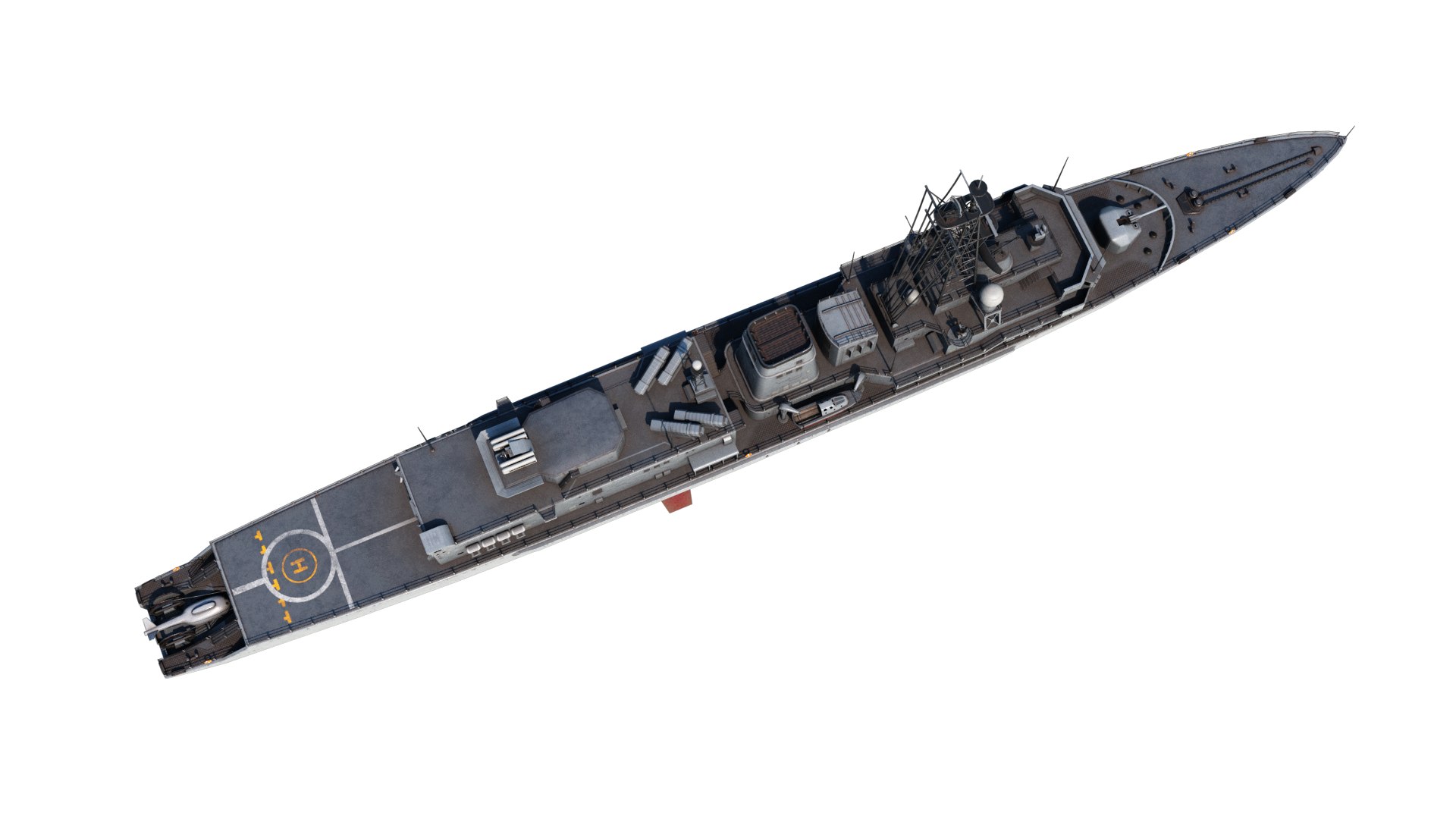 Georges Leygues Class Destroyers Classe Georges Leygues F70 3D Model ...