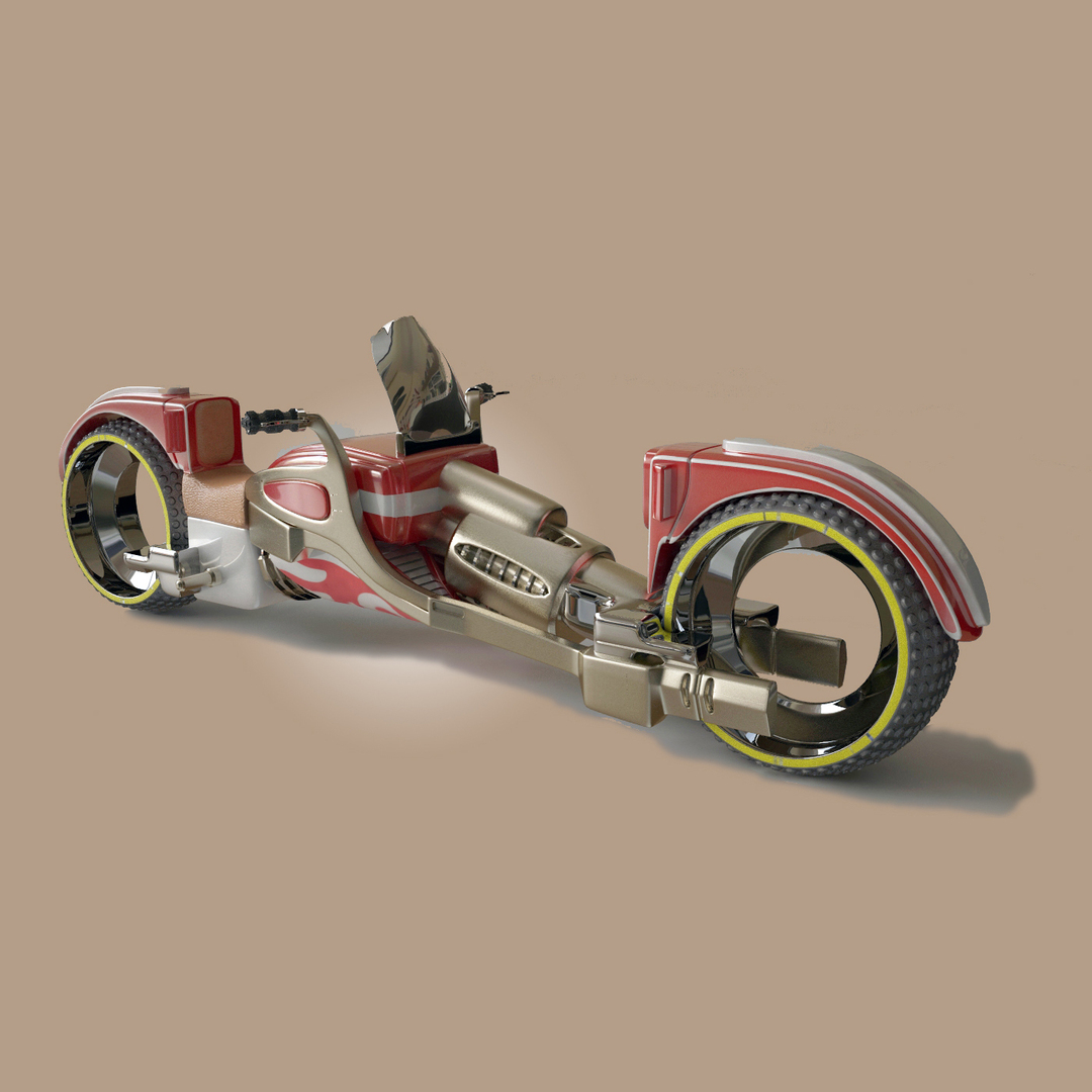 sci fi astral motorcycle 3d 3ds