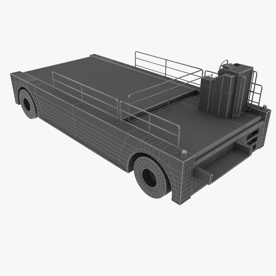 3d Airport Cargo Loader Model