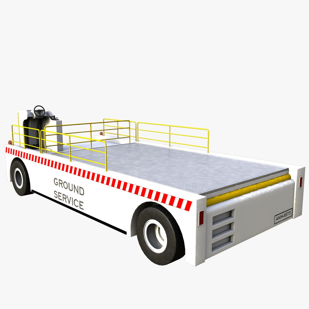 3d Airport Cargo Loader Model