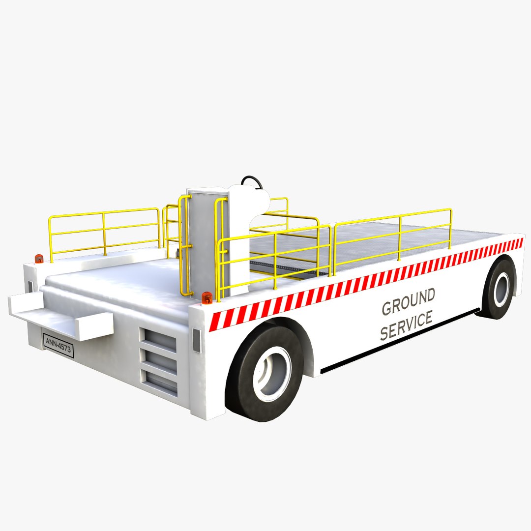 3d Airport Cargo Loader Model