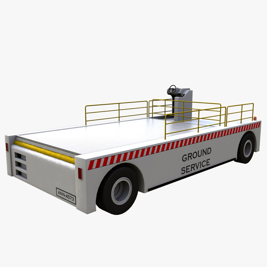 3d Airport Cargo Loader Model