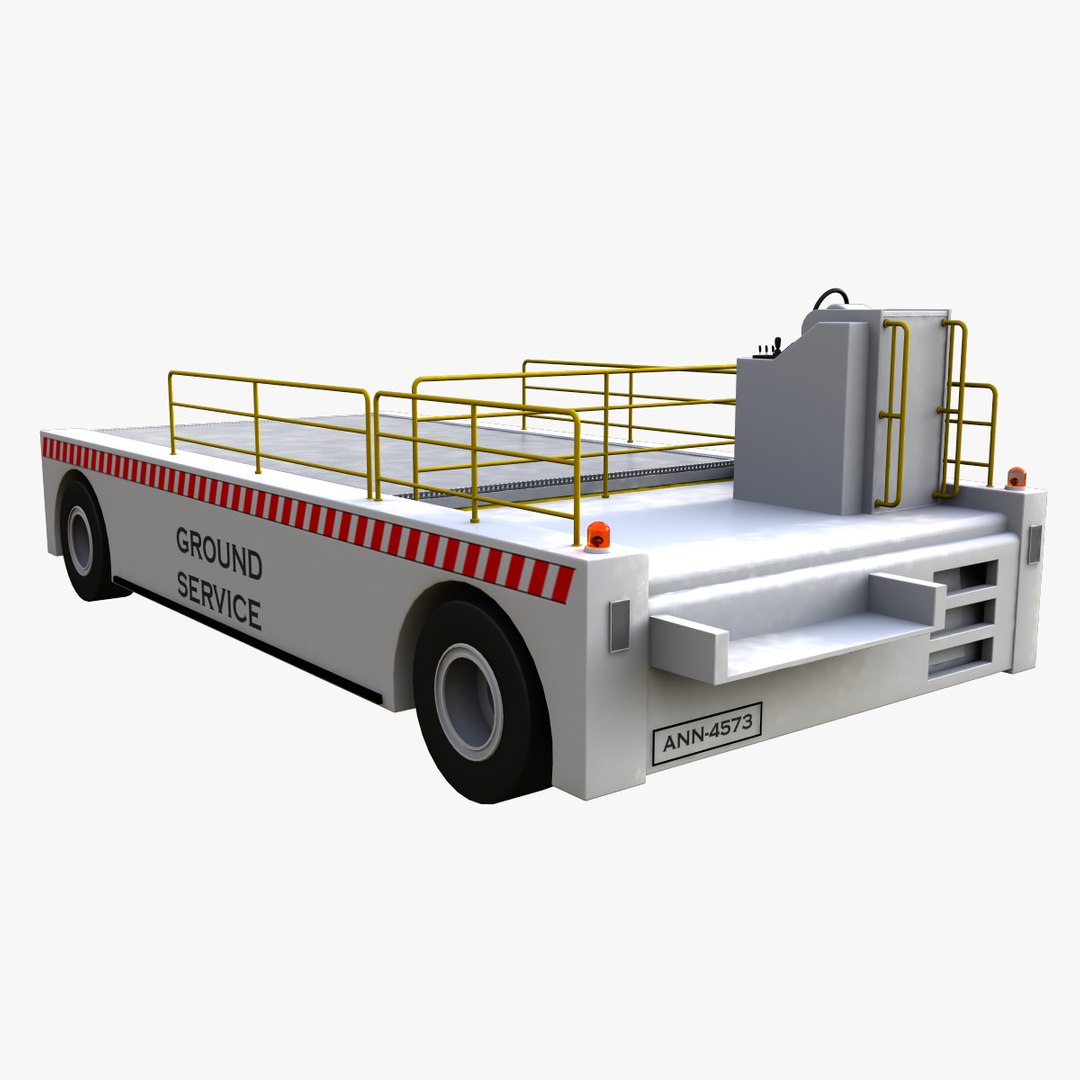 3d Airport Cargo Loader Model