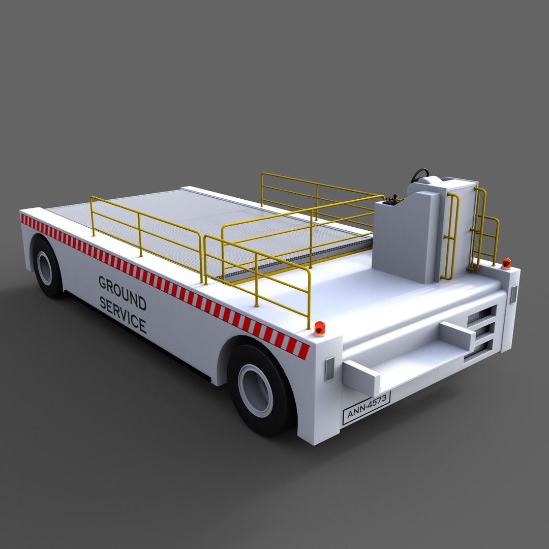 3d Airport Cargo Loader Model