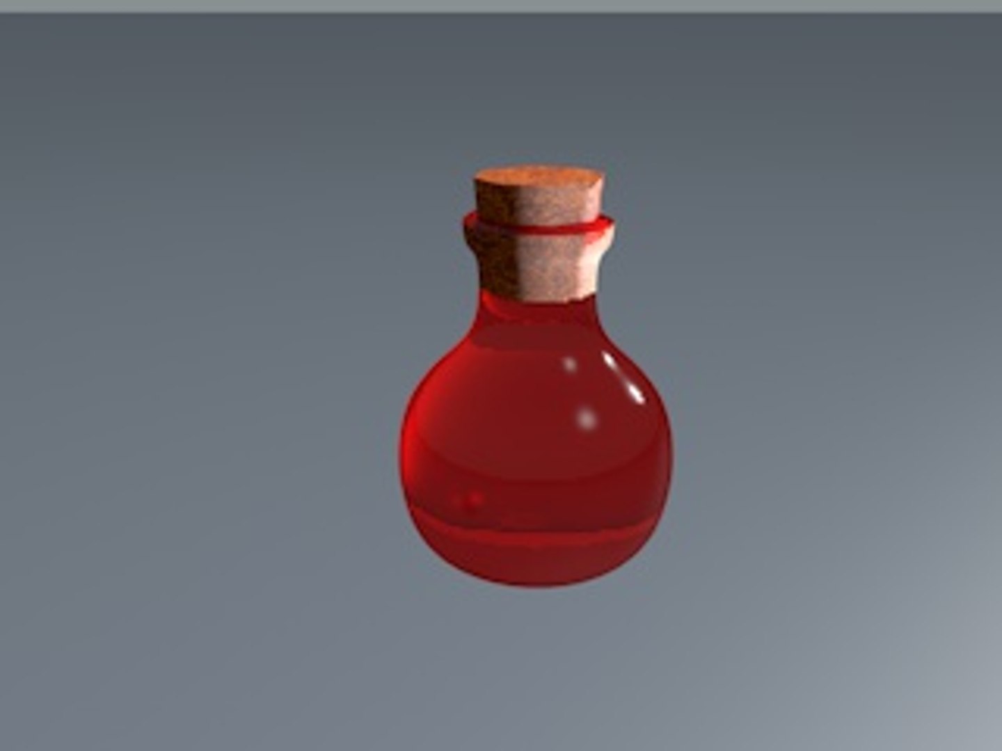 3d potion bottle