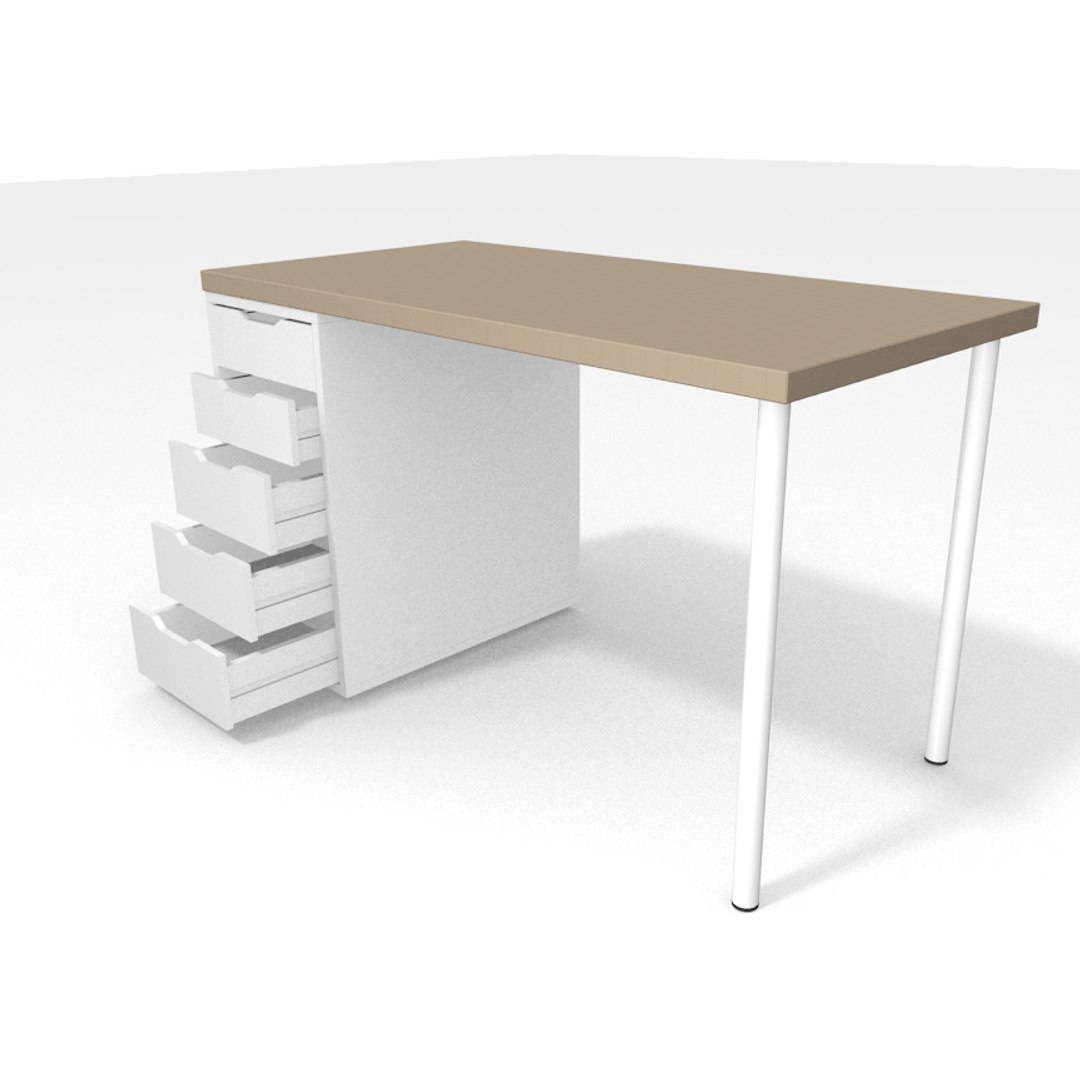 Ikea Desk 3D Model - TurboSquid 1324686