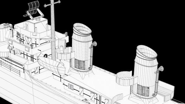 modelo 3d Destructor clase Fletcher - TurboSquid 1519914