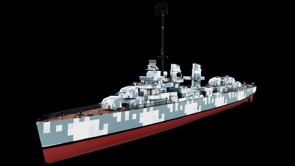 Fletcher class destroyers fletcher-class 3D model - TurboSquid 1519914