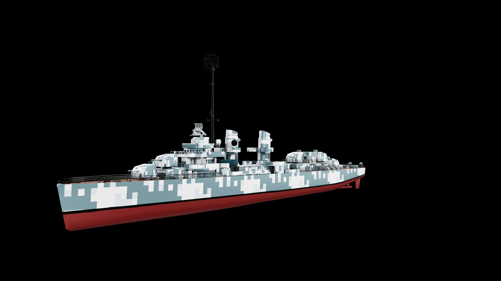 Fletcher Class Destroyers Fletcher-class 3D Model - TurboSquid 1519914
