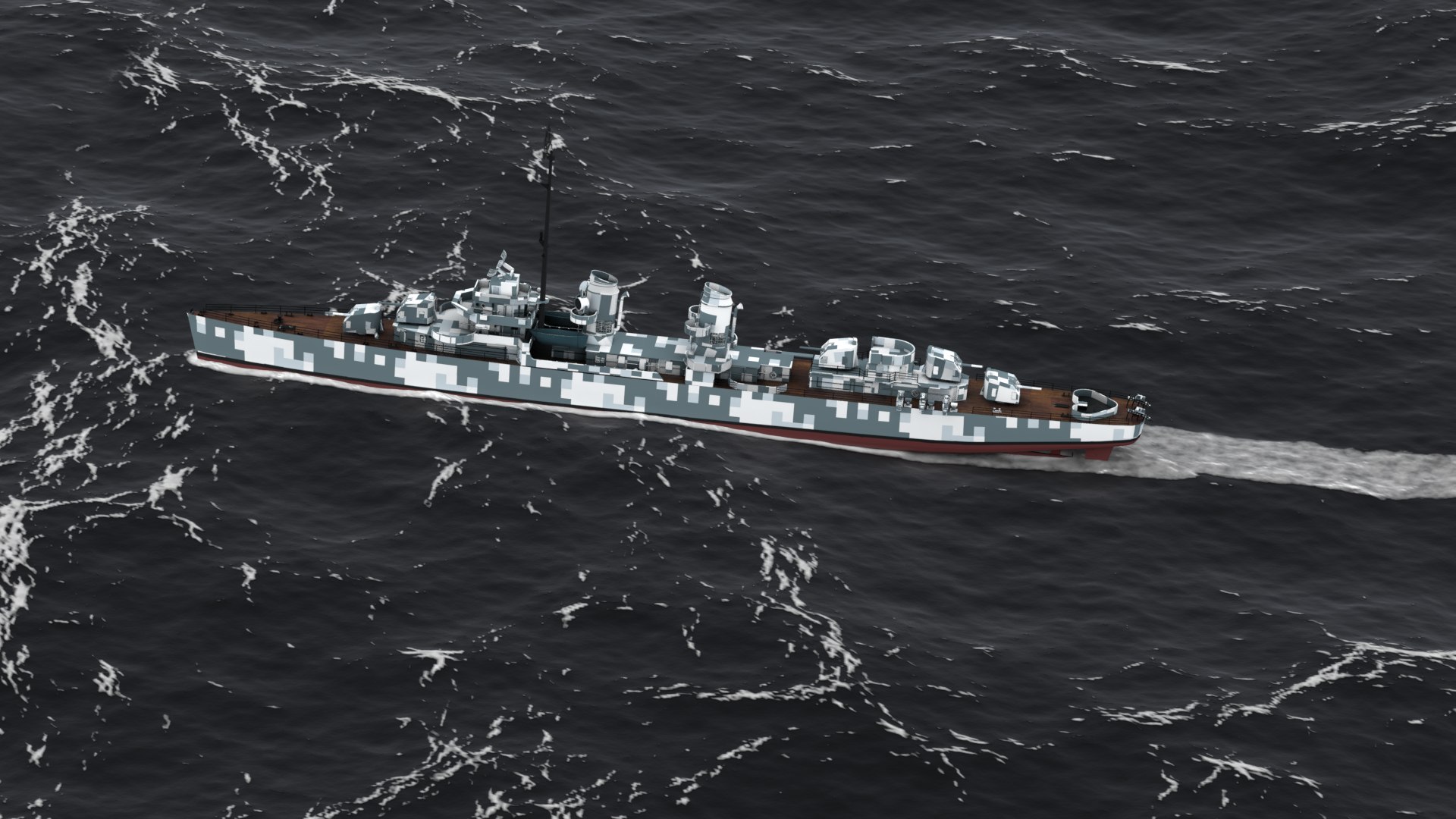 Fletcher class destroyers fletcher-class 3D model - TurboSquid 1519914