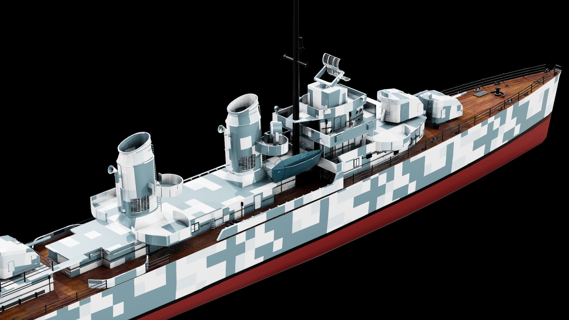 Fletcher class destroyers fletcher-class 3D model - TurboSquid 1519914