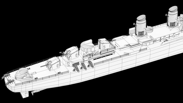 modelo 3d Destructor clase Fletcher - TurboSquid 1519914