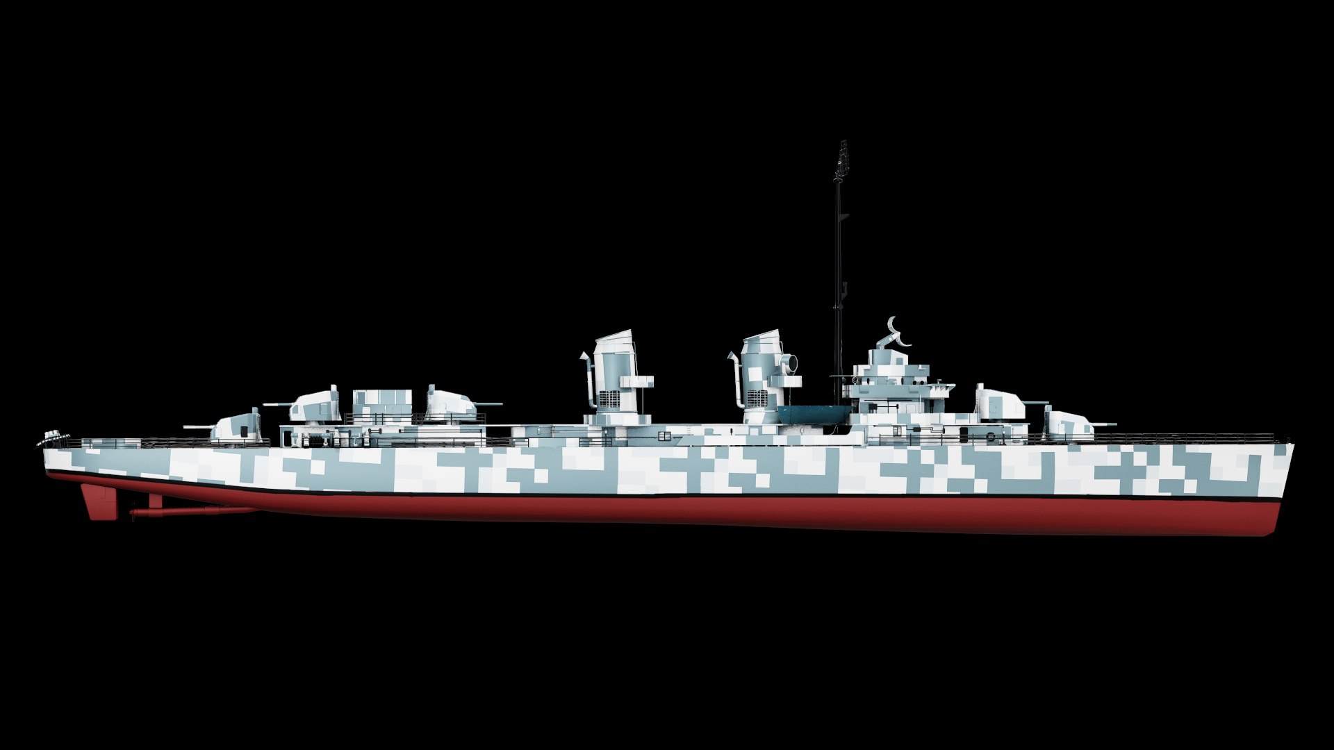 Fletcher class destroyers fletcher-class 3D model - TurboSquid 1519914