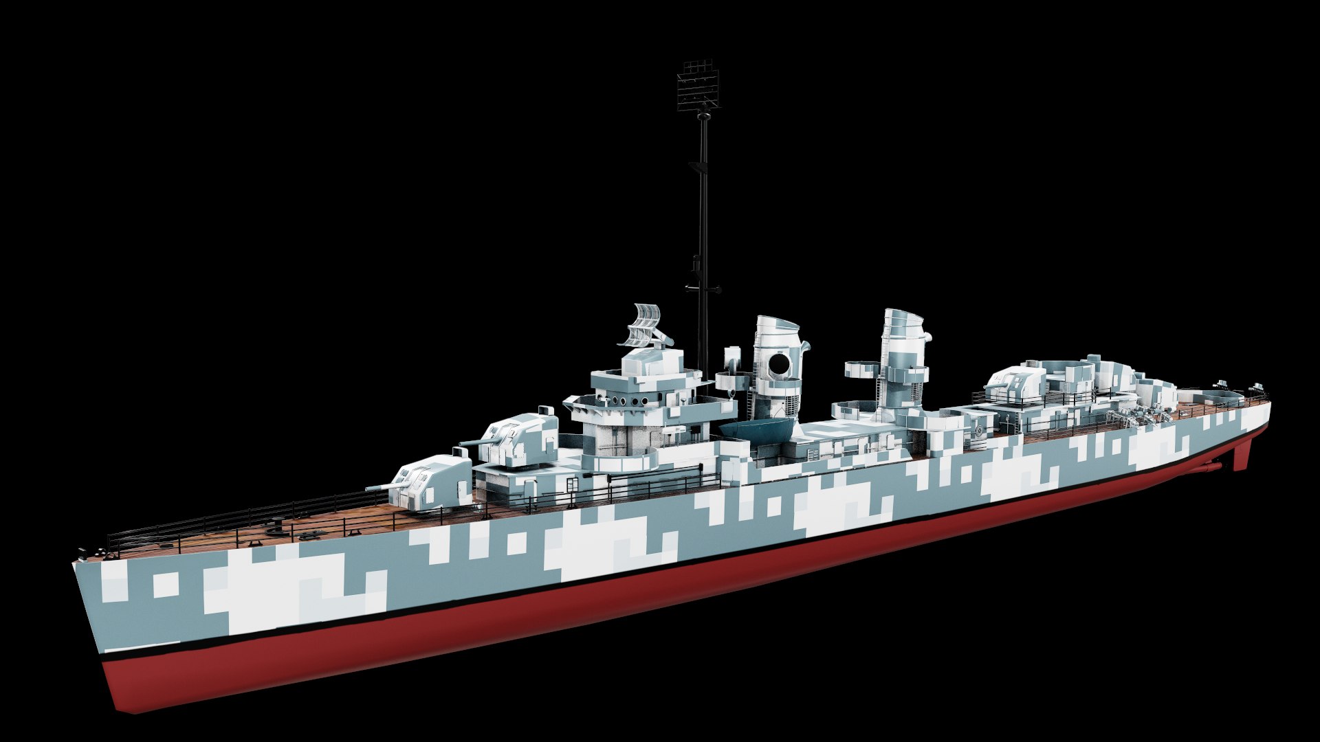 Fletcher Class Destroyers Fletcher-class 3D Model - TurboSquid 1519914