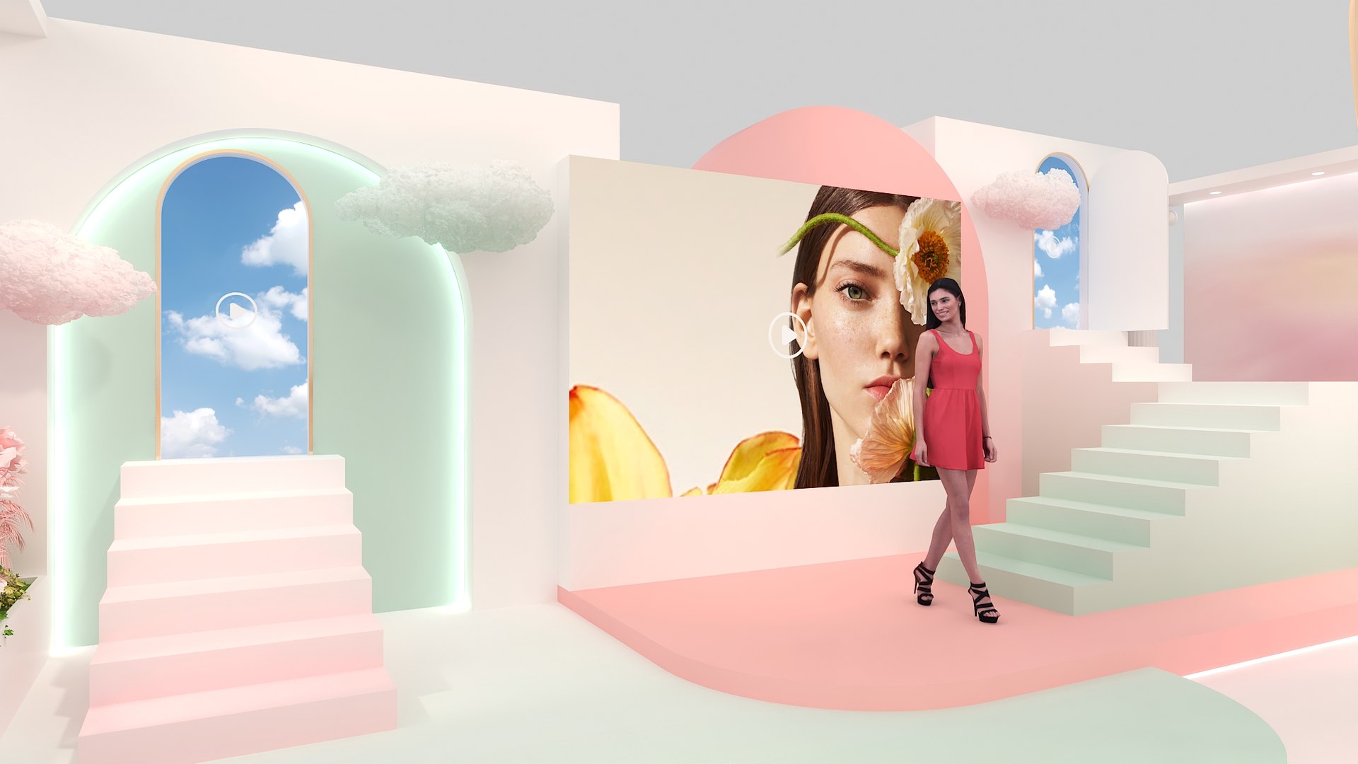 3D Model Shopping Mall Stand - TurboSquid 2332180