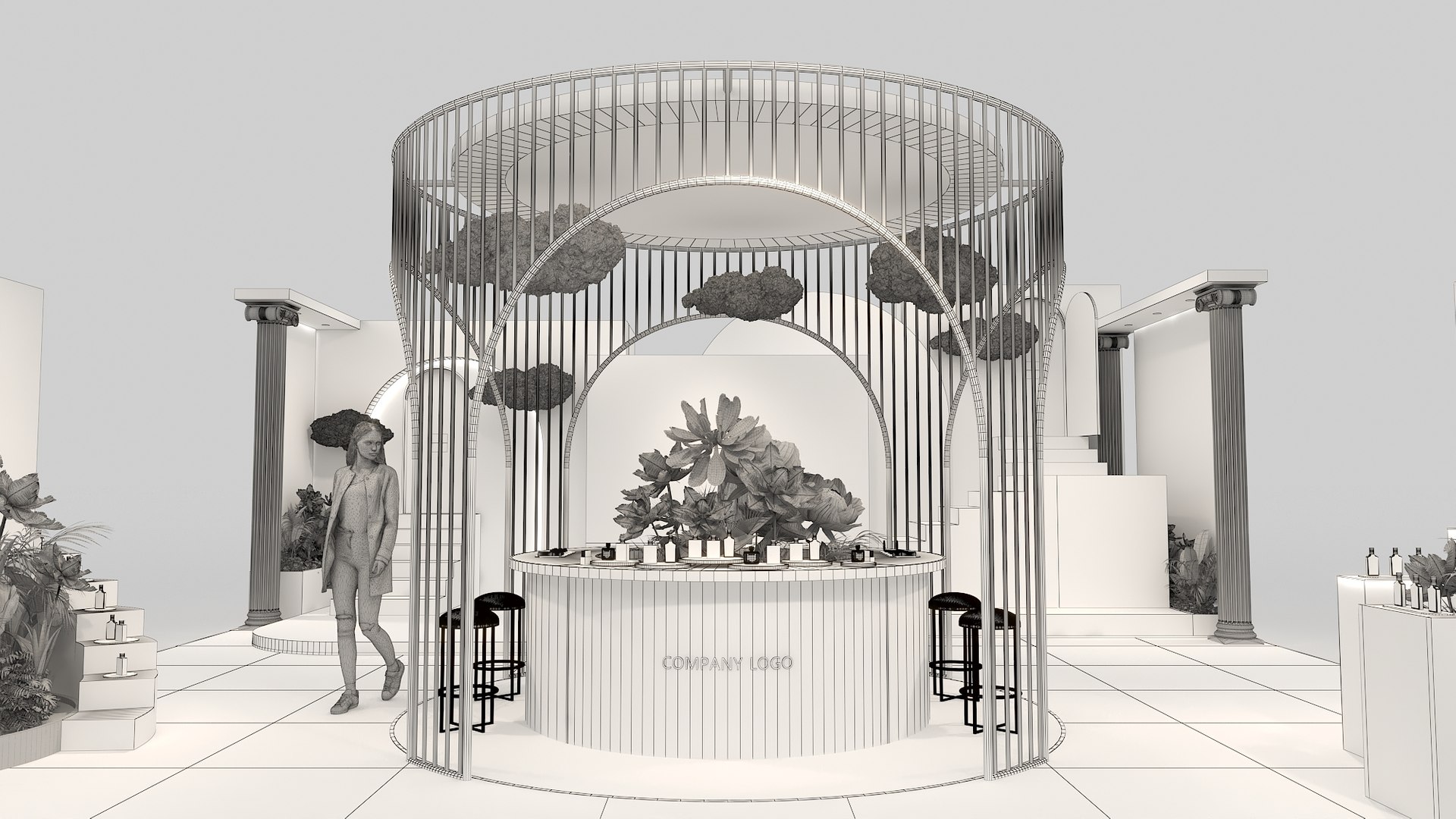 3D Model Shopping Mall Stand - TurboSquid 2332180