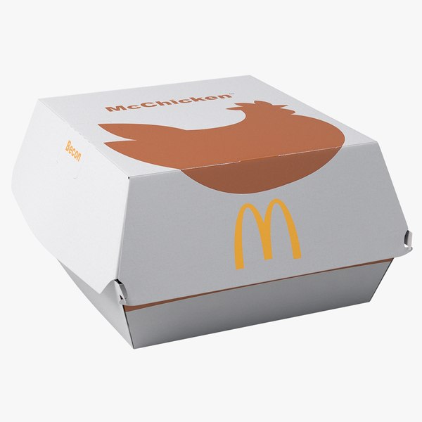 Realistic McDonalds McChicken Package 3D - TurboSquid 1817835