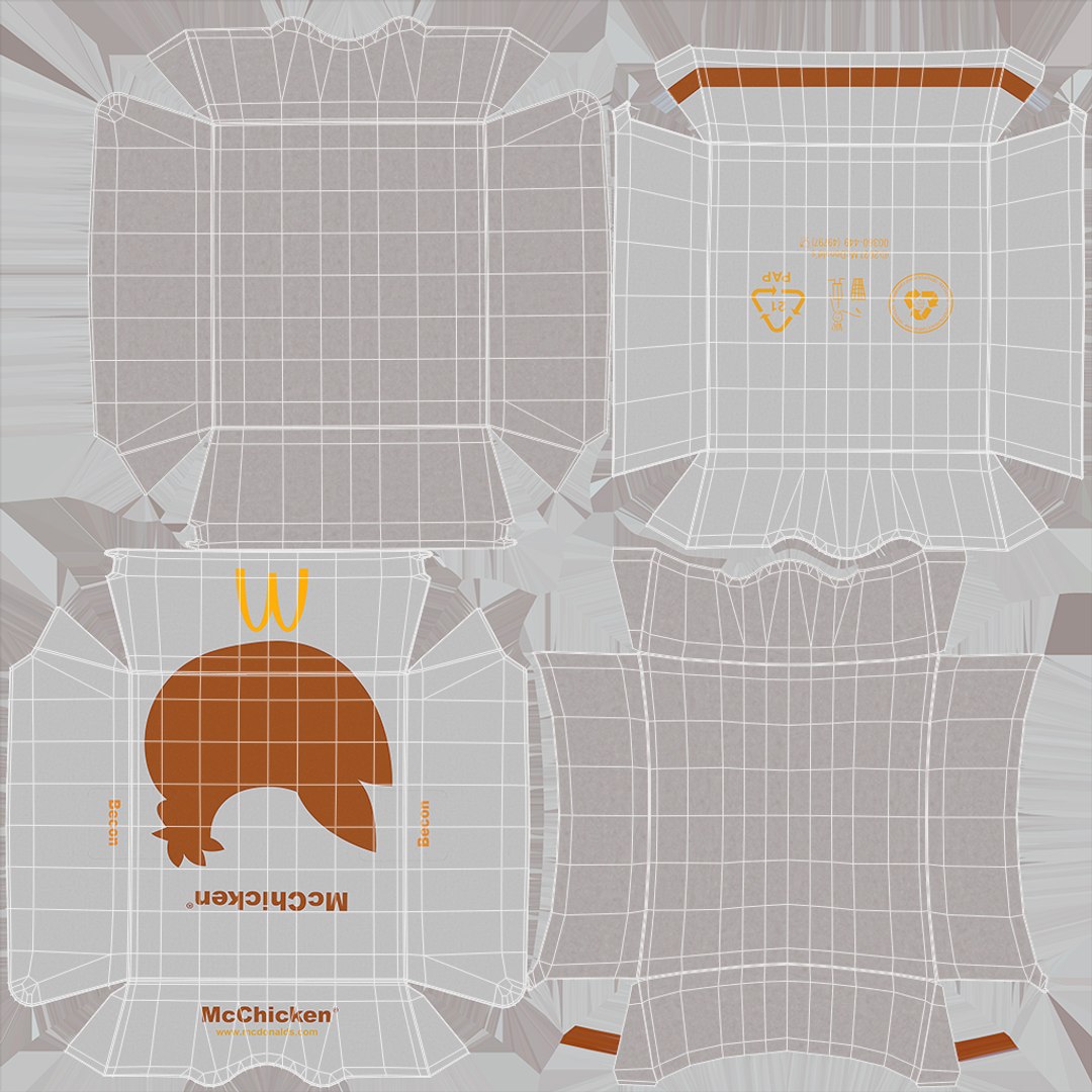 Realistic McDonalds McChicken Package 3D - TurboSquid 1817835