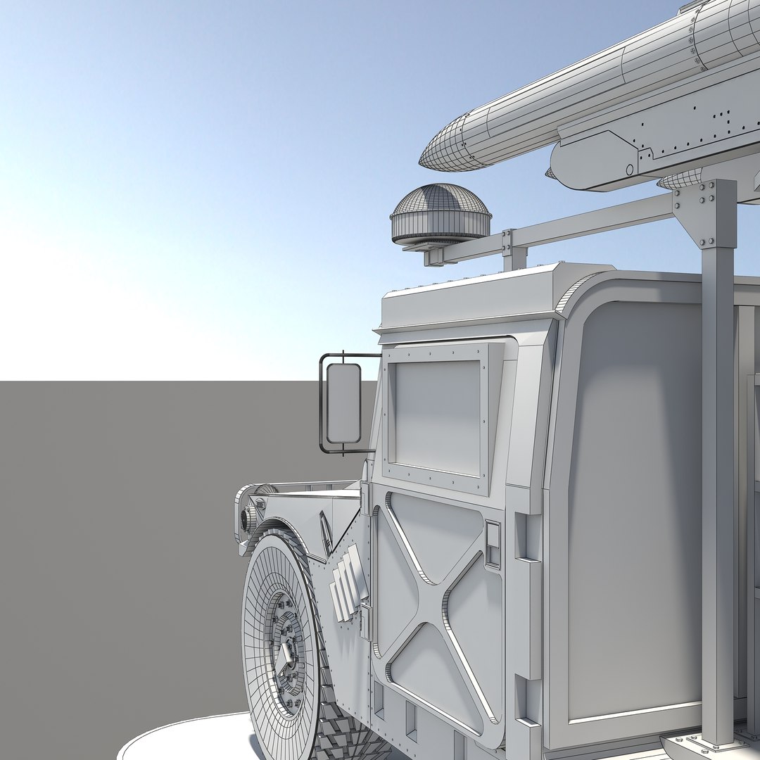 Hmmwv Humvee Aim-120d 3d Max