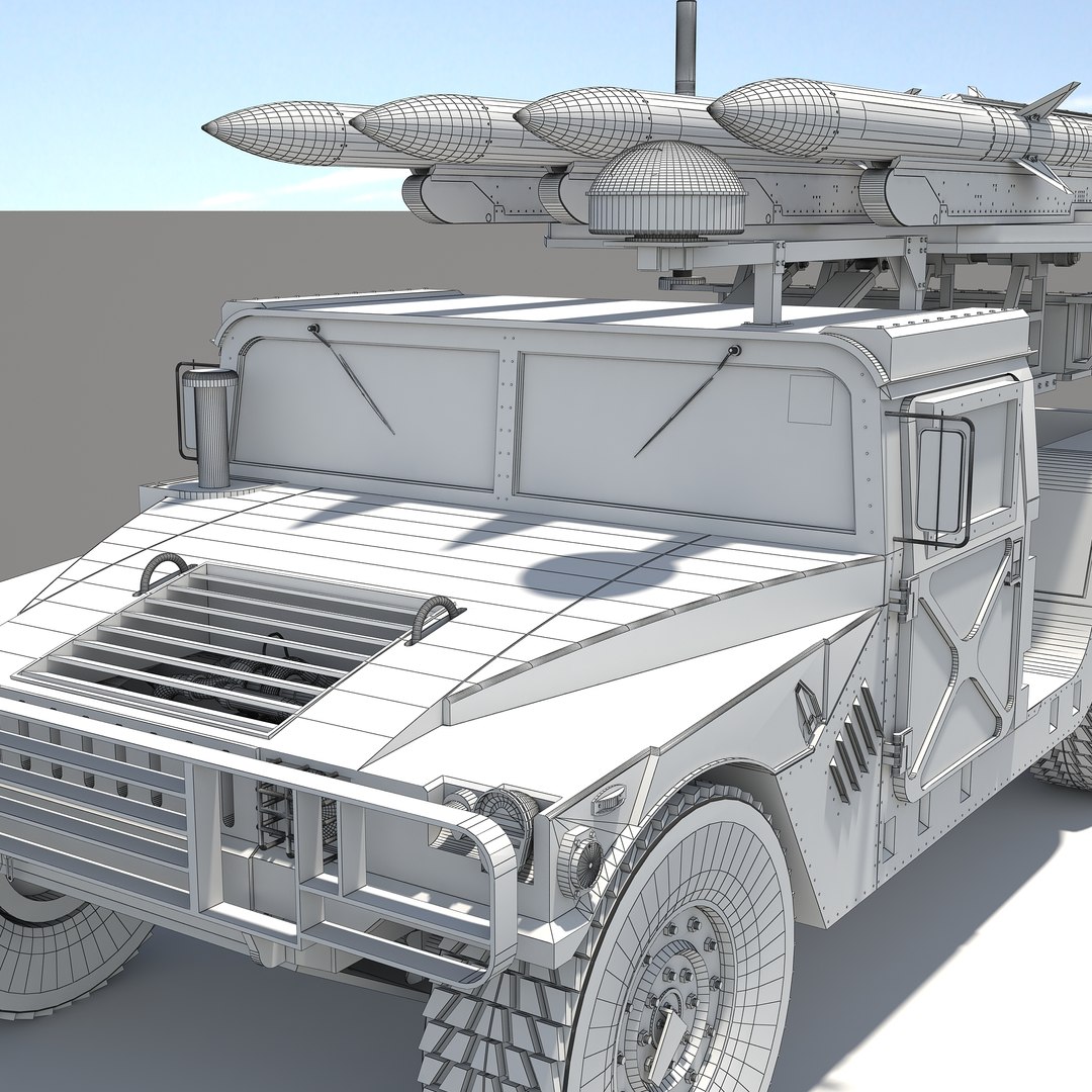Hmmwv Humvee Aim-120d 3d Max
