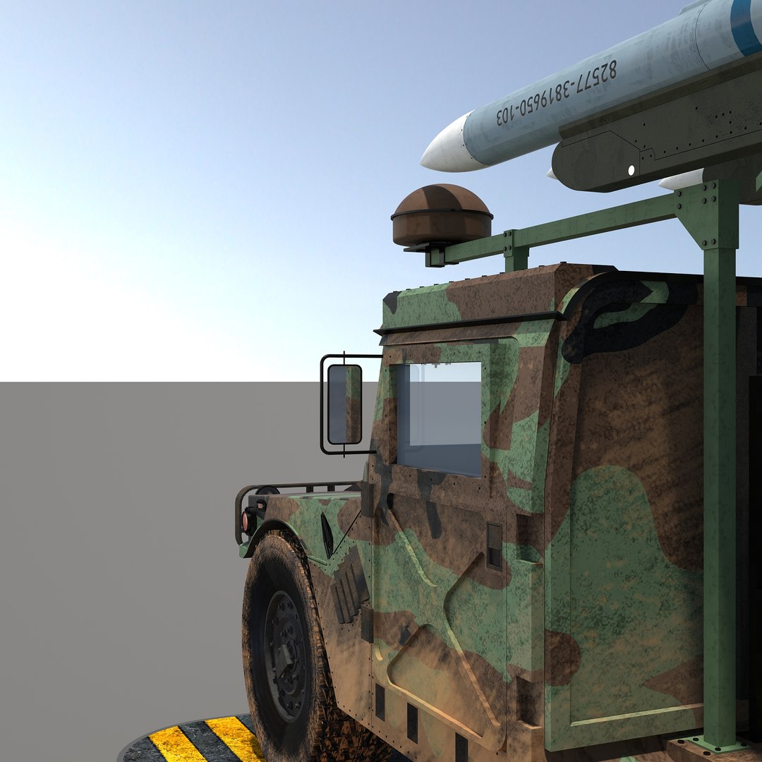 Hmmwv Humvee Aim-120d 3d Max