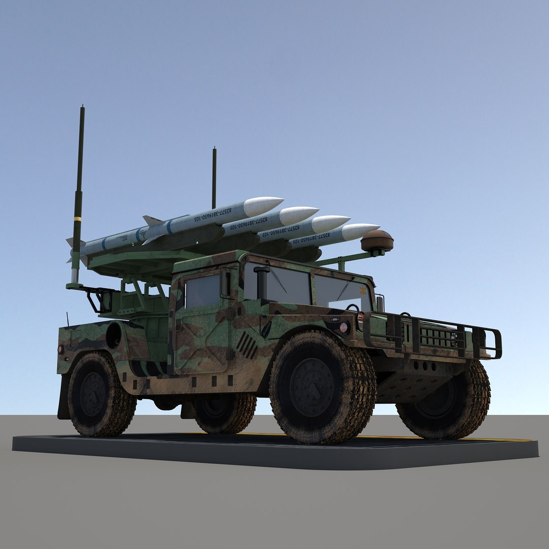 hmmwv humvee aim-120d 3d max
