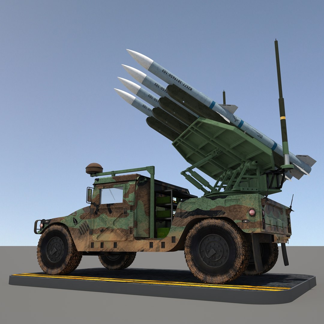 hmmwv humvee aim-120d 3d max