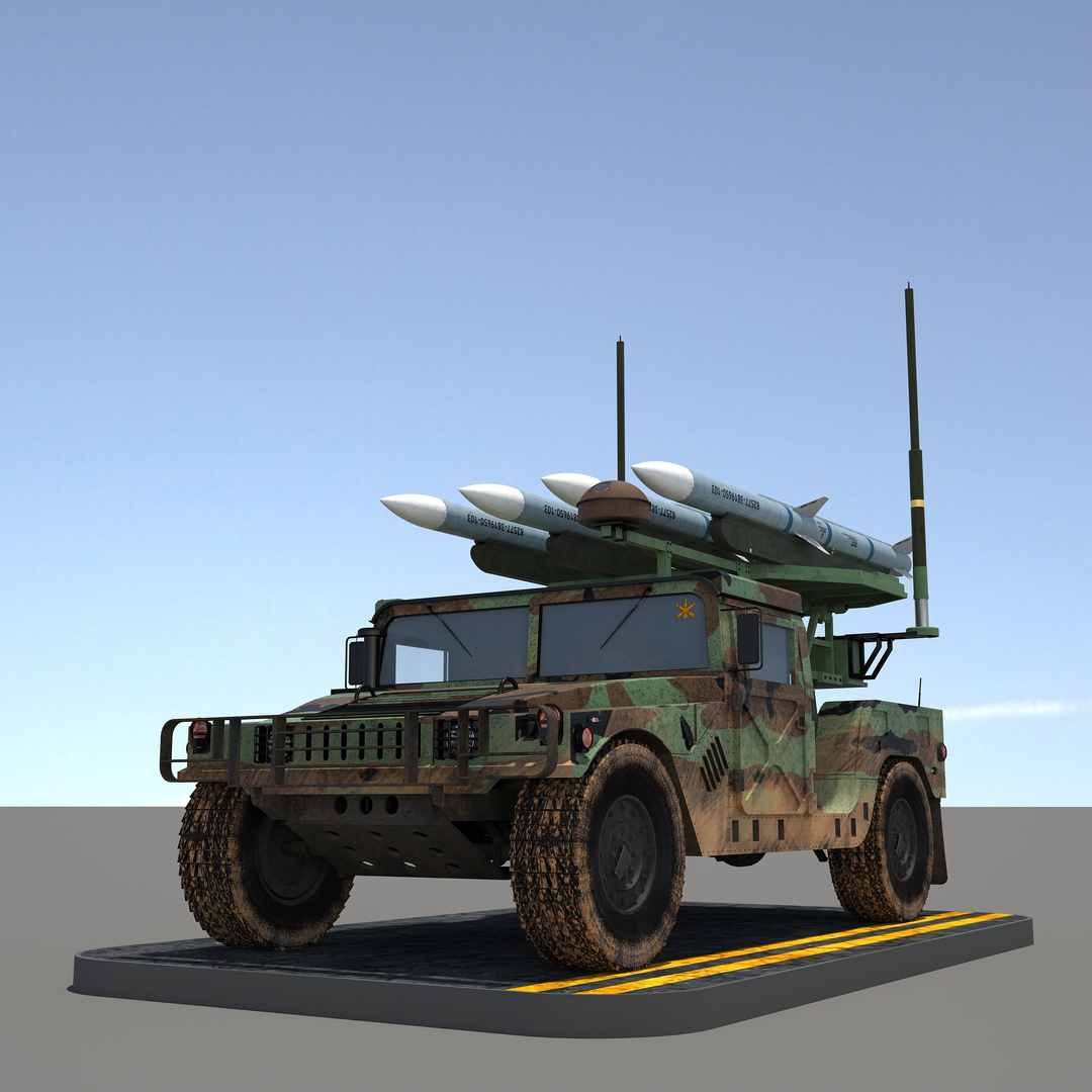 HMMWV Humvee AIM-120D Model 3D - TurboSquid 1008391