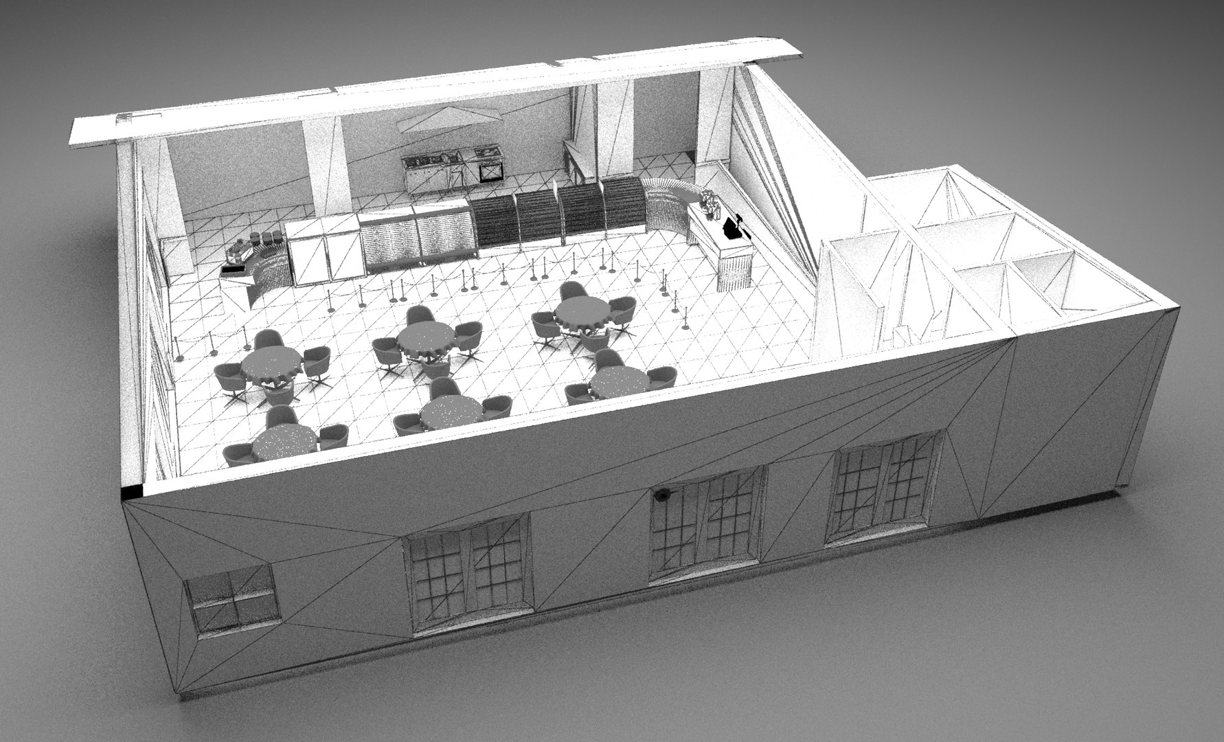 3D Restaurant Interior Building - TurboSquid 1497363