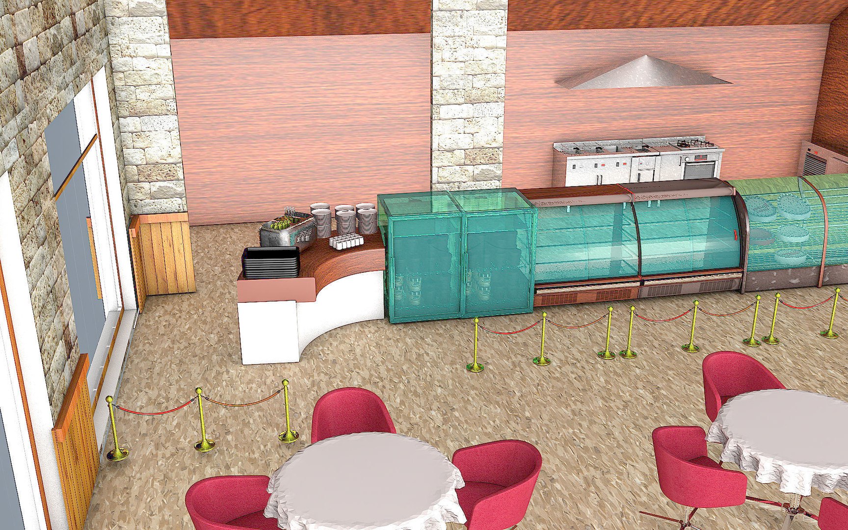 3D Restaurant Interior Building - TurboSquid 1497363