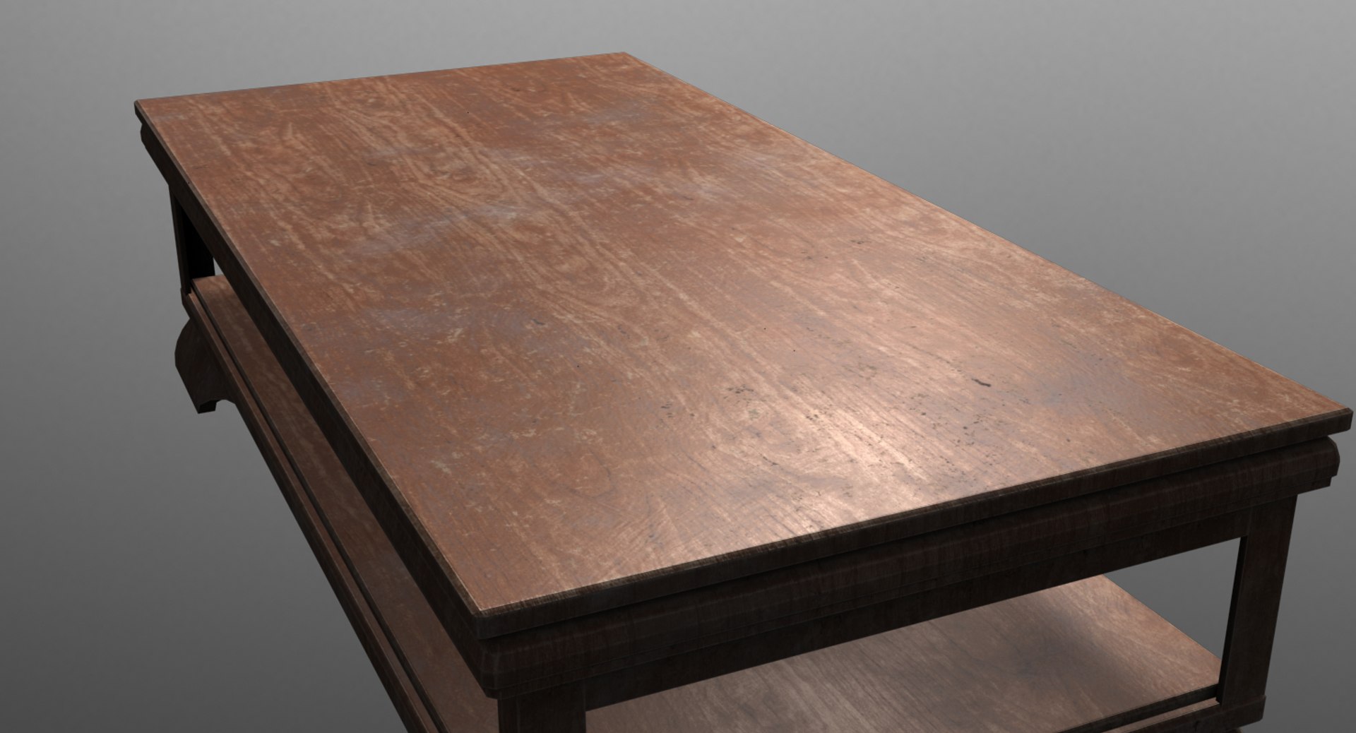 Wood Coffee Table 3D Model - TurboSquid 1301464