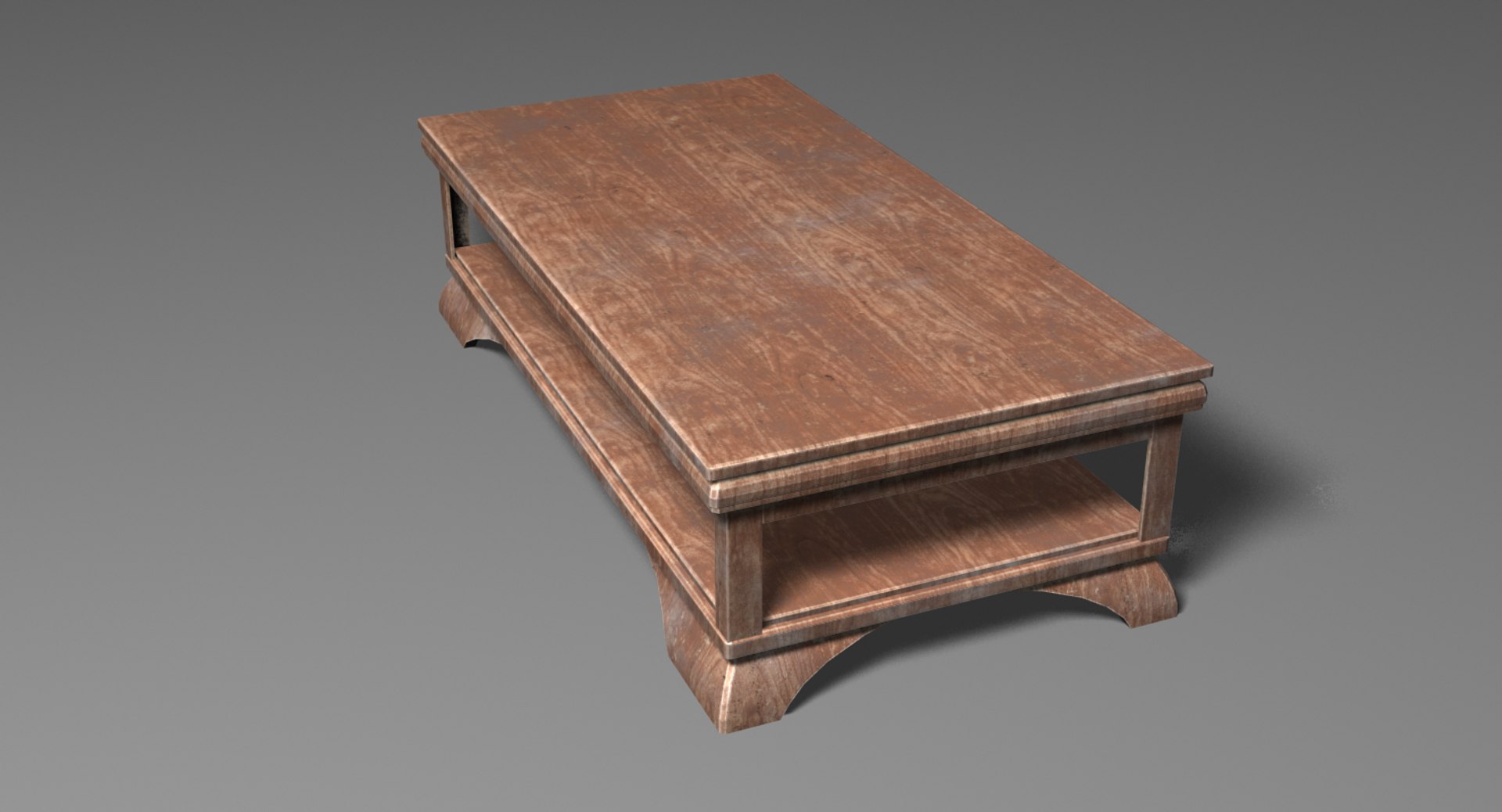 Wood Coffee Table 3D Model - TurboSquid 1301464