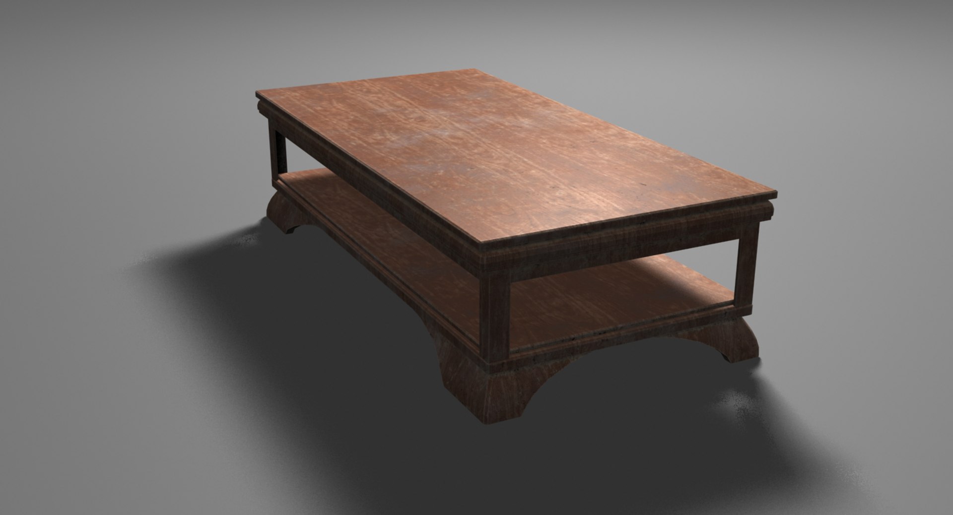 Wood Coffee Table 3D Model - TurboSquid 1301464