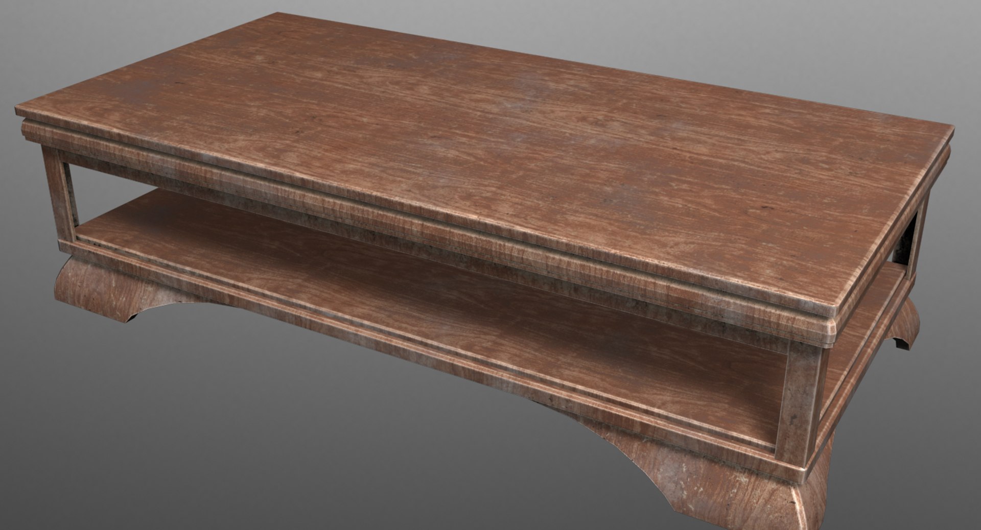 Wood Coffee Table 3D Model - TurboSquid 1301464