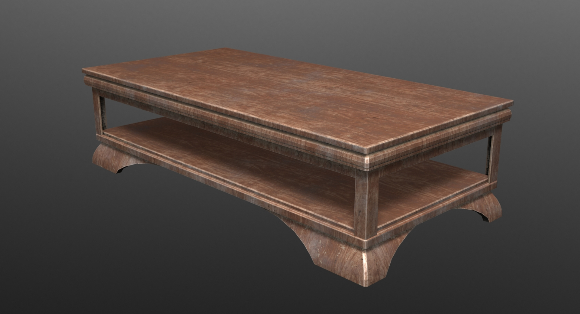 Wood Coffee Table 3D Model - TurboSquid 1301464