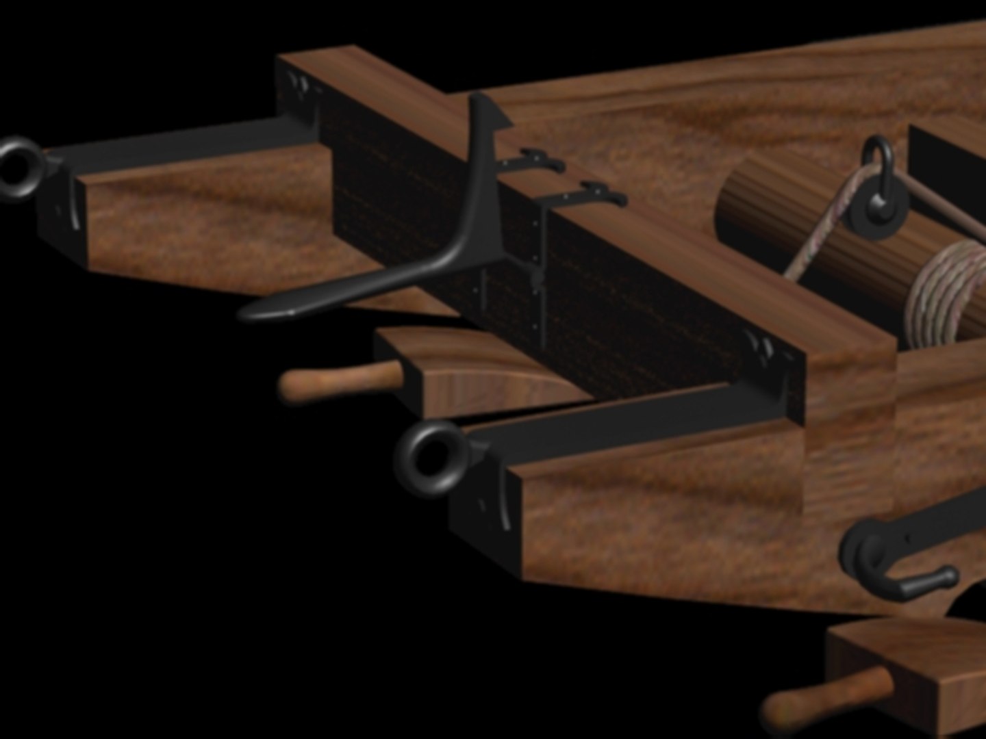 Aircrew 15th Century French Catapult 3d Model
