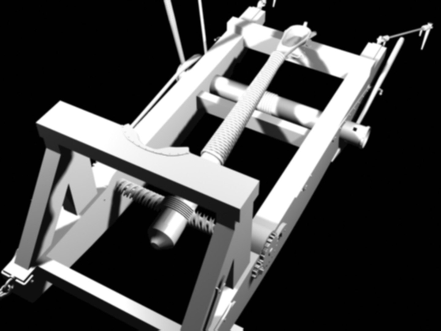 Aircrew 15th Century French Catapult 3d Model
