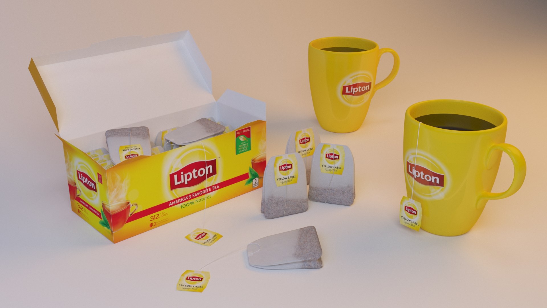 3D Lipton Tea Model - TurboSquid 1466500