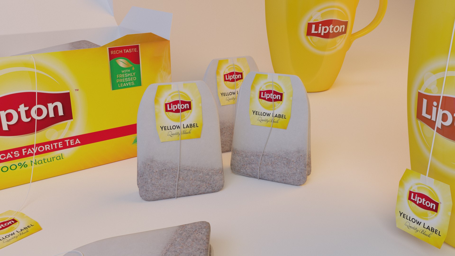 3D Lipton Tea Model - TurboSquid 1466500