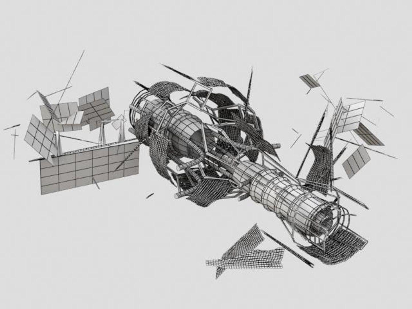 Space Debris 3d Model