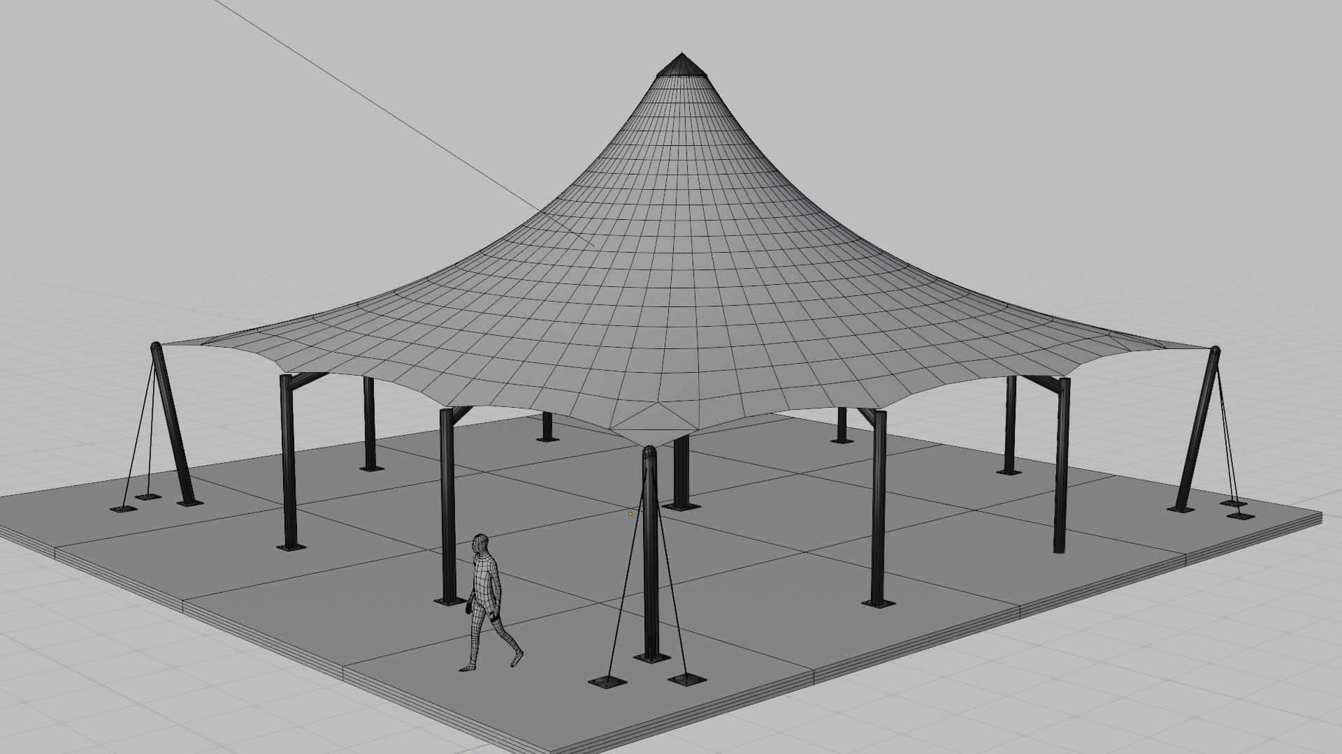 3D Tensile Structure - TurboSquid 1838625
