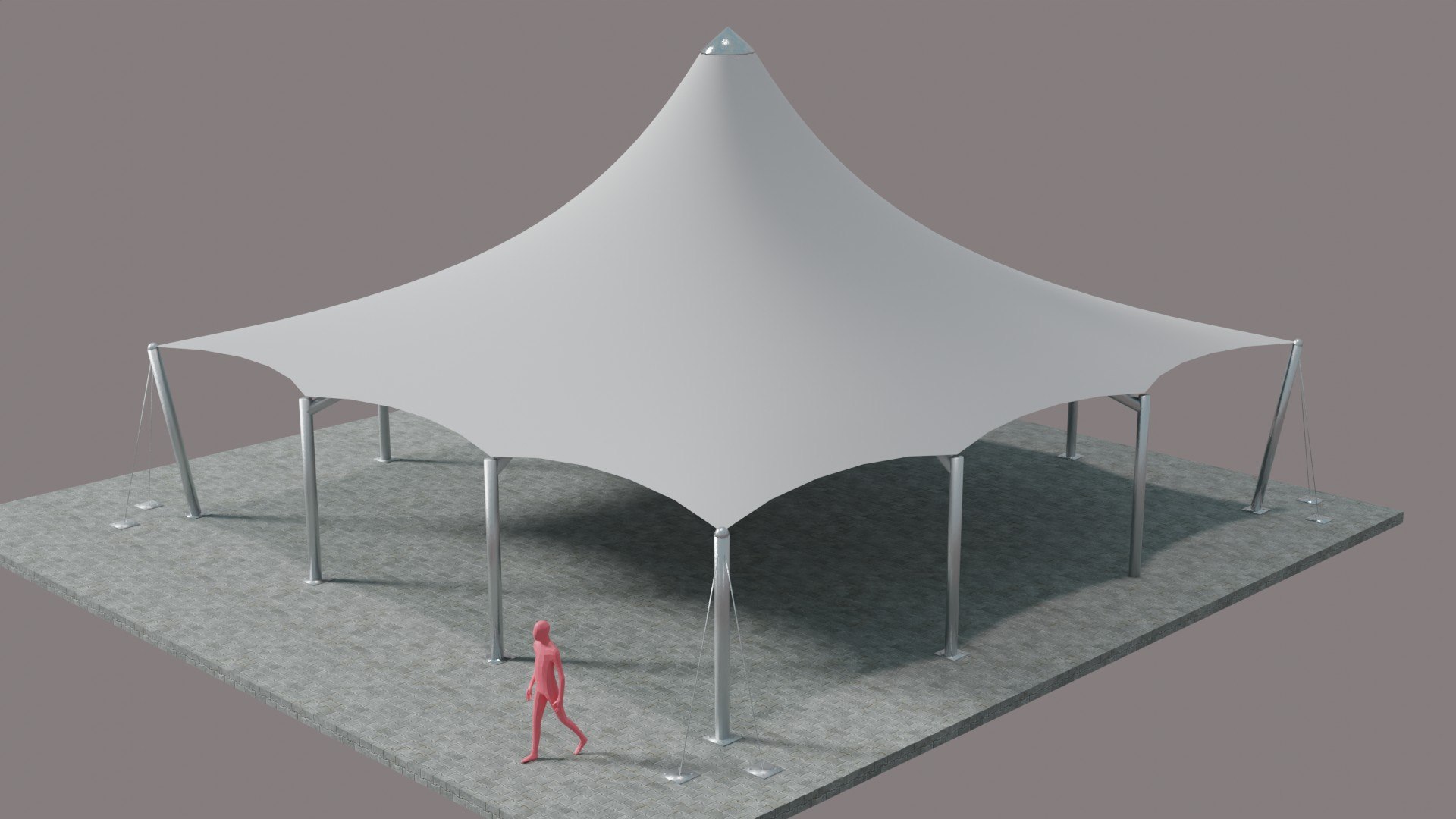 3D Tensile Structure - TurboSquid 1838625