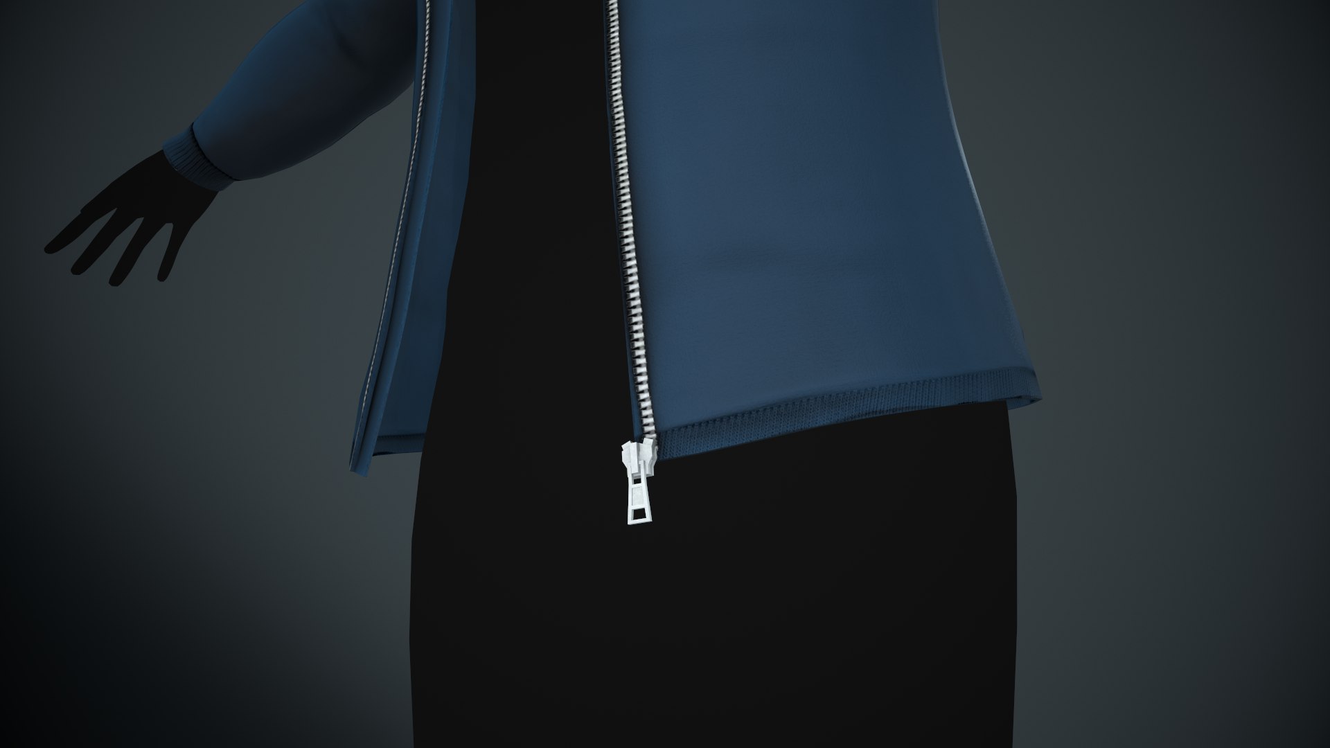 3D Model Female Blue Jacket Style 1 - TurboSquid 1923535
