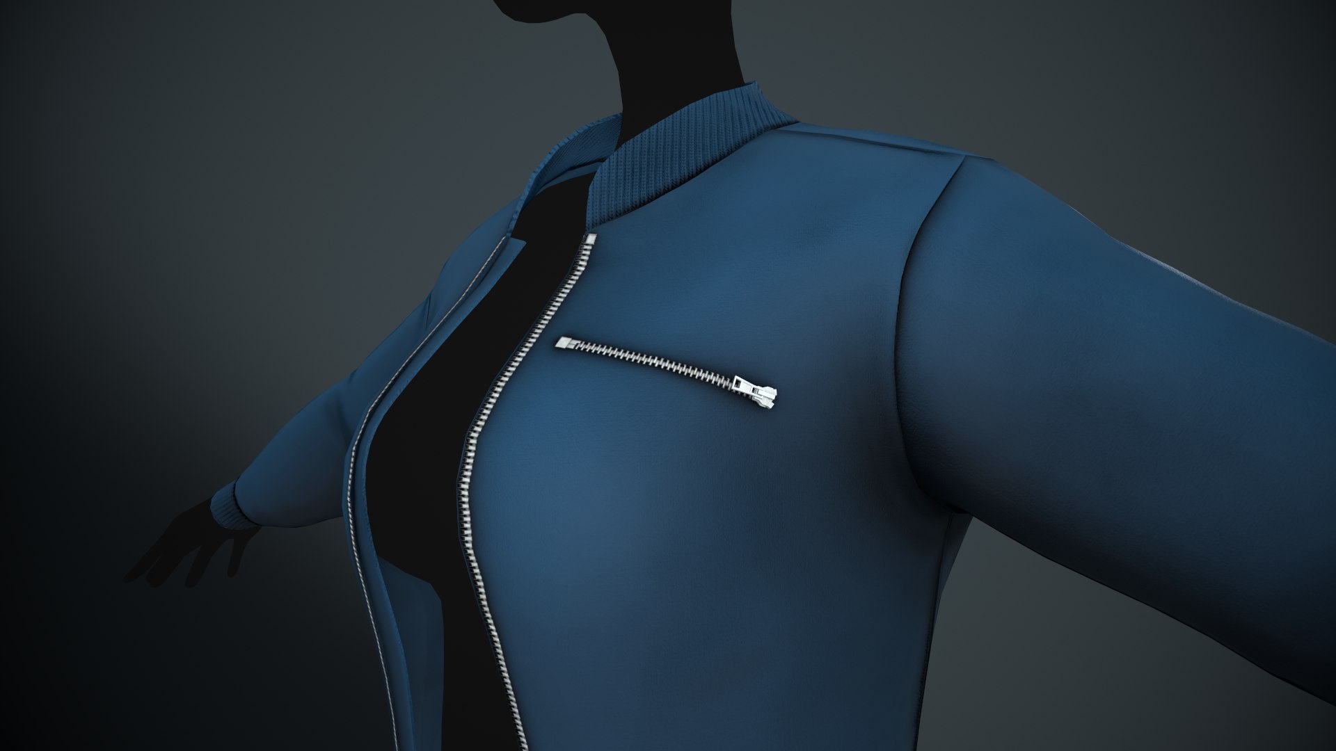 3D Model Female Blue Jacket Style 1 - TurboSquid 1923535