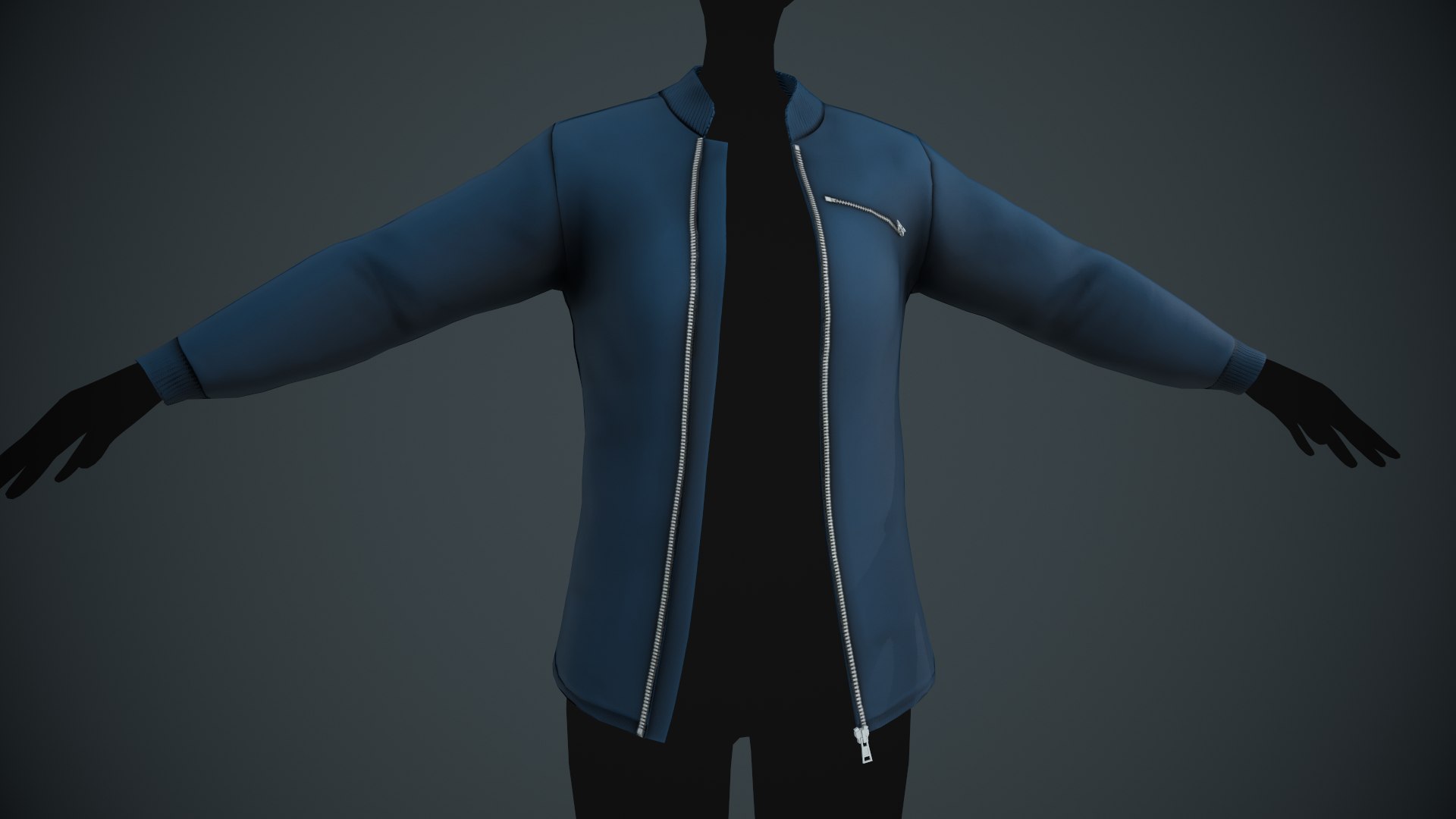 3D Model Female Blue Jacket Style 1 - TurboSquid 1923535