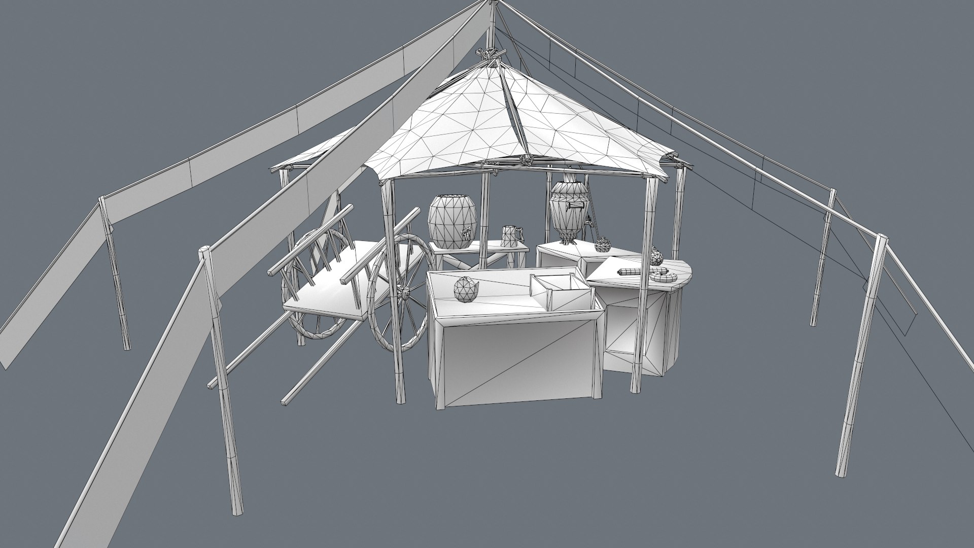 Stylized market 3D model - TurboSquid 1597493