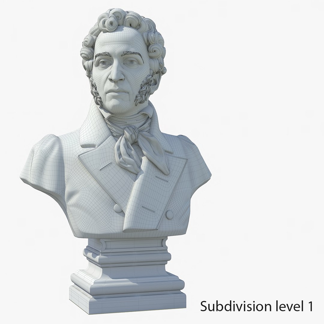 3D Pushkin Model - TurboSquid 1232589