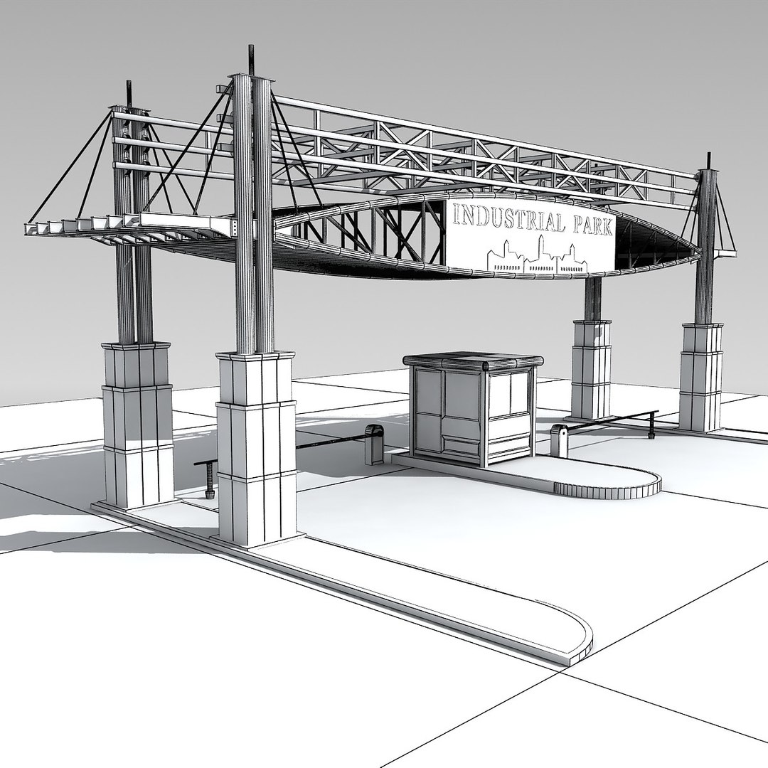 Industrial Gateway 3d Model